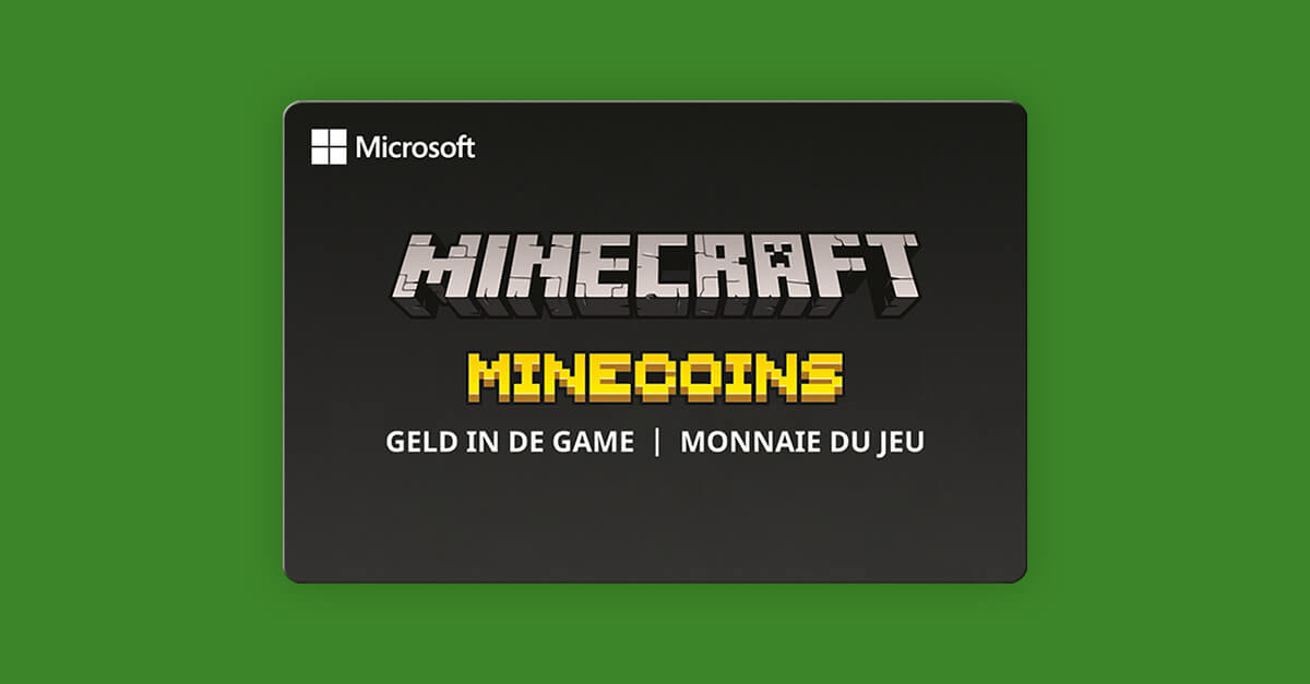Minecraft cadeaukaart | Snel Minecoins kopen | Cadeaukaart.nl