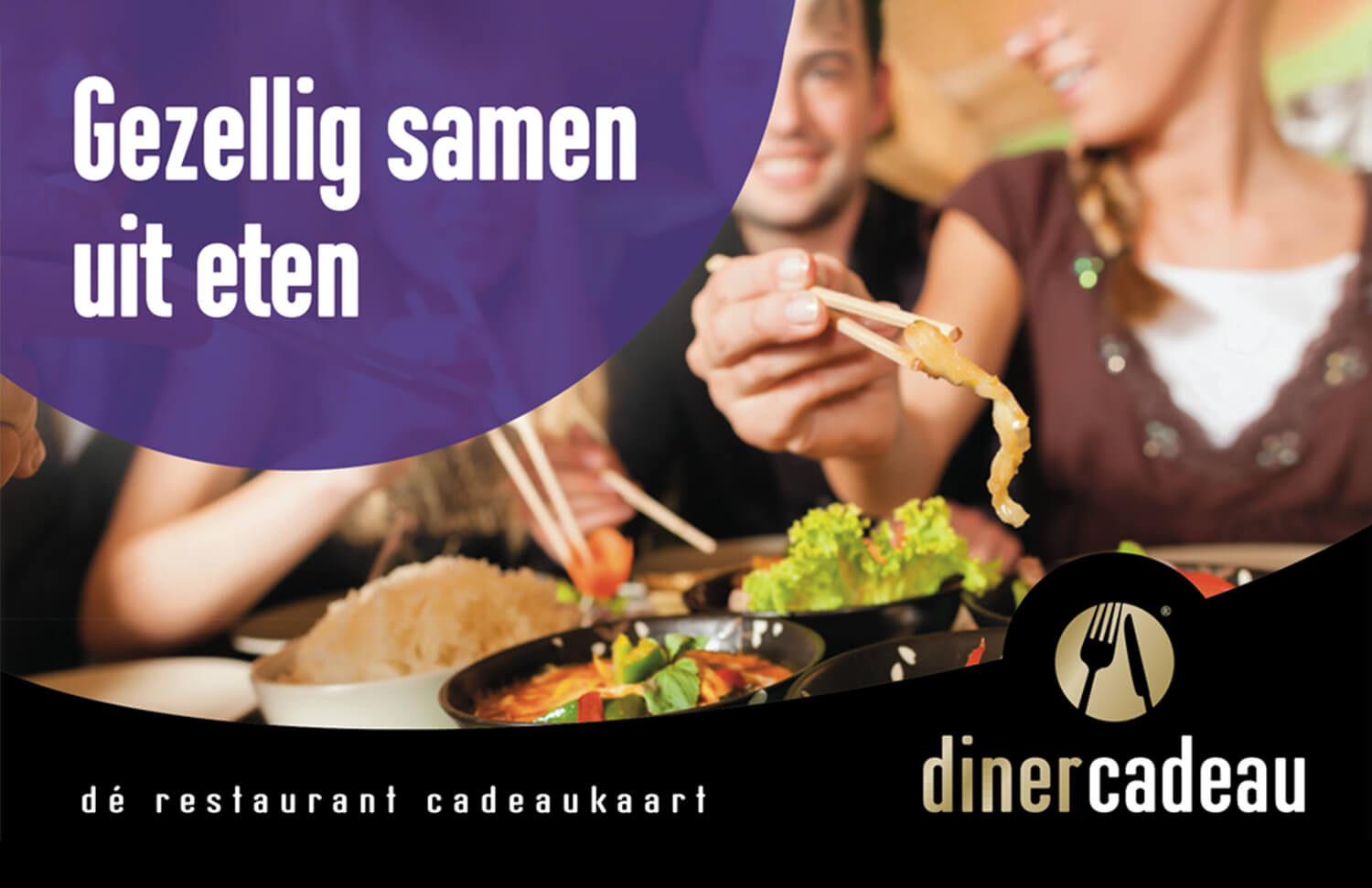 Gezellig samen uit eten bestel je snel en gemakkelijk bij cadeaukaart.nl