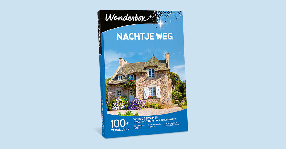 Wonderbox - Nachtje weg nu bestellen op Cadeaukaart.nl